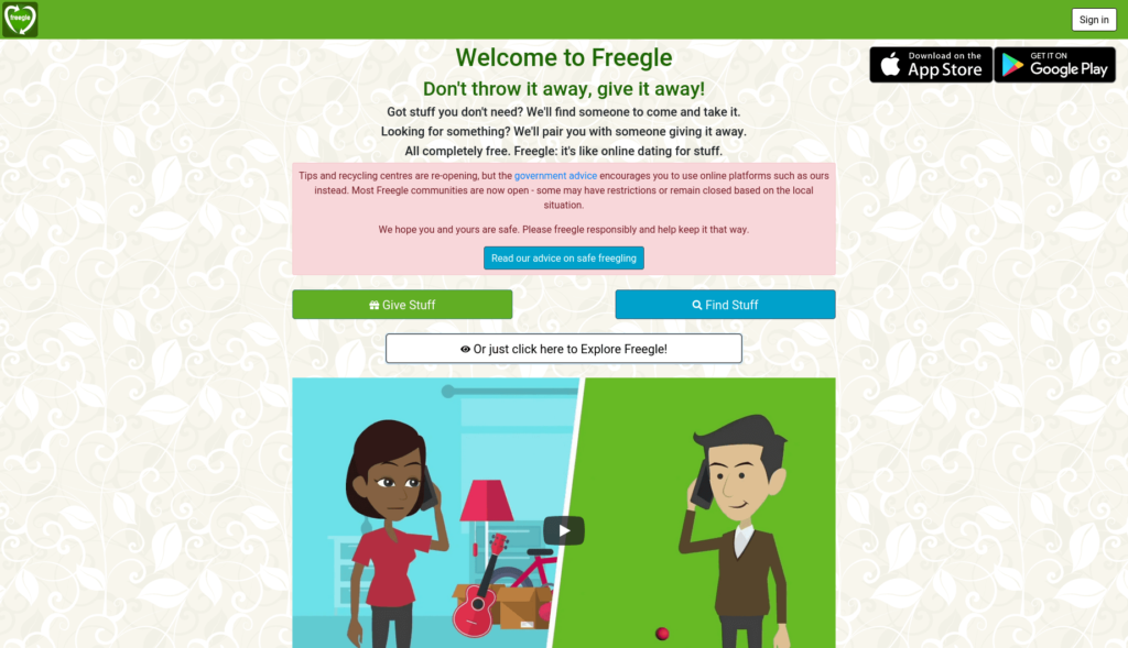 Freegle - Directorio libre de comercio