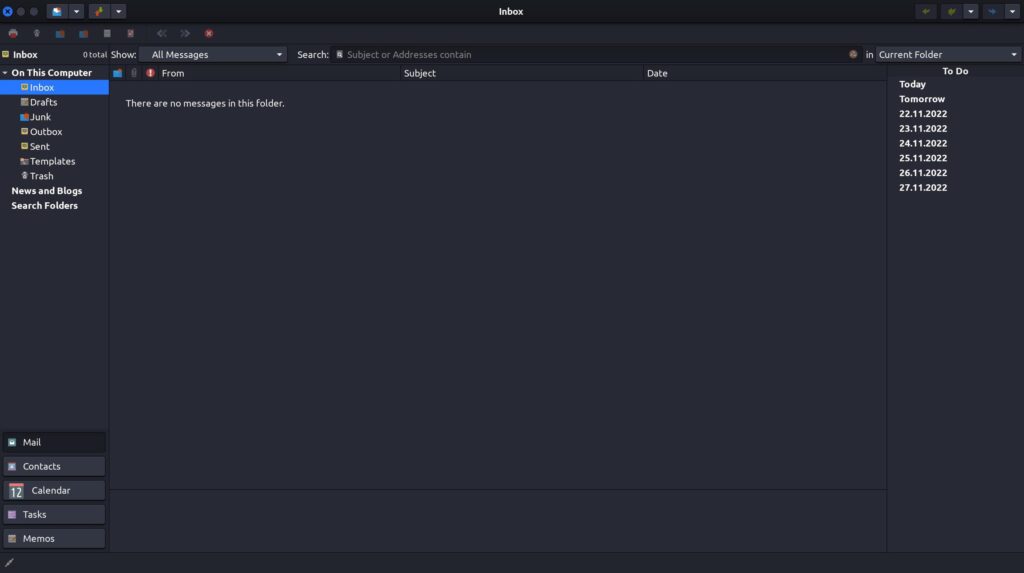 GNOME Evolution – Trade-Free Directory